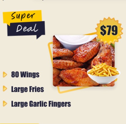 Jumbo 3 For 1 Pizza and Wings | Pizza - Guelph, Canada